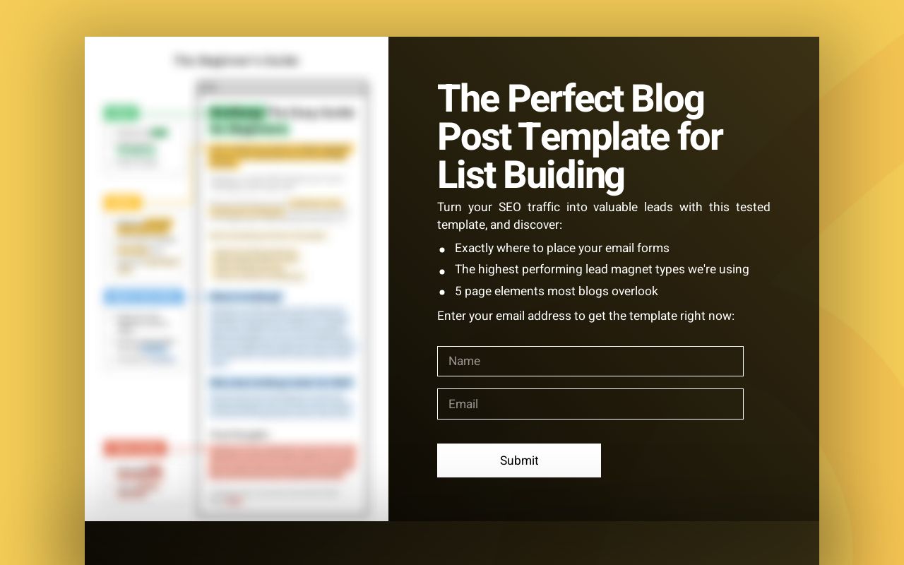 The Perfect Blog Post Template For List Building